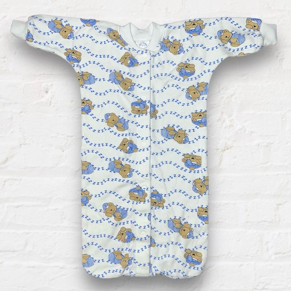 Saw Sweet Stitches | Pajamas | Vintage 9s Sleepy Teddy Bears Sleeper ...